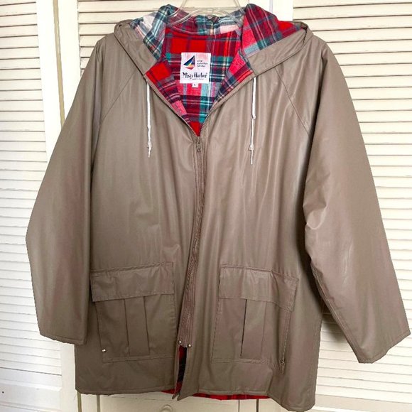 misty harbor | Jackets & Coats | Vintage Misty Harbor Slicker Hooded Rain Coat Jacket Womens ...